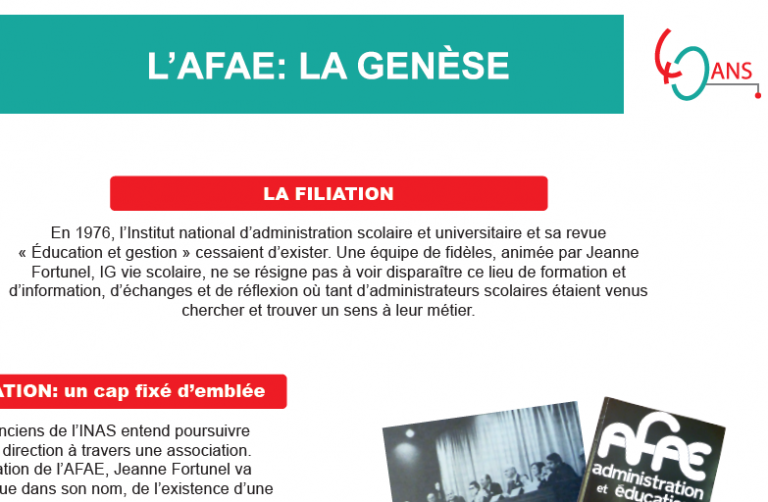 Historique de l'AFAE - AFAE